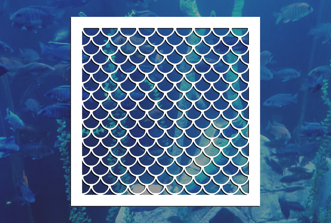 Mermaid Fish Scales Reusable Stencil many Sizes - Etsy