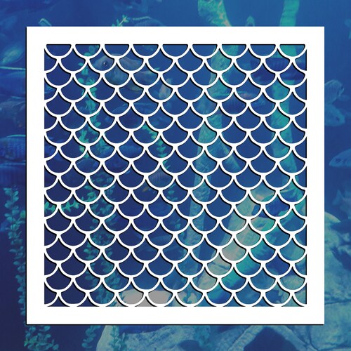 Mermaid Fish Scales Reusable Stencil many Sizes - Etsy