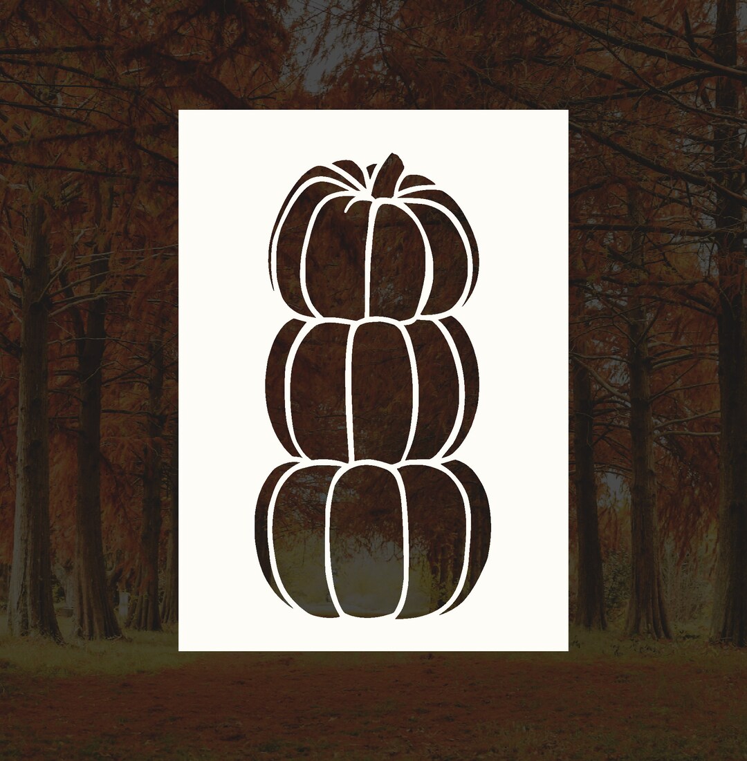 Stacked Pumpkins Reusable Stencil (many Sizes) - Etsy