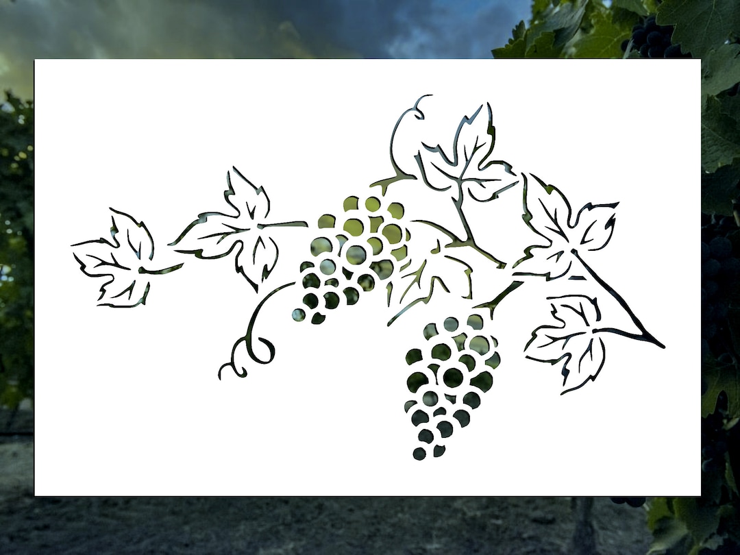 Grape Vine Reusable Stencil (many Sizes) - Etsy