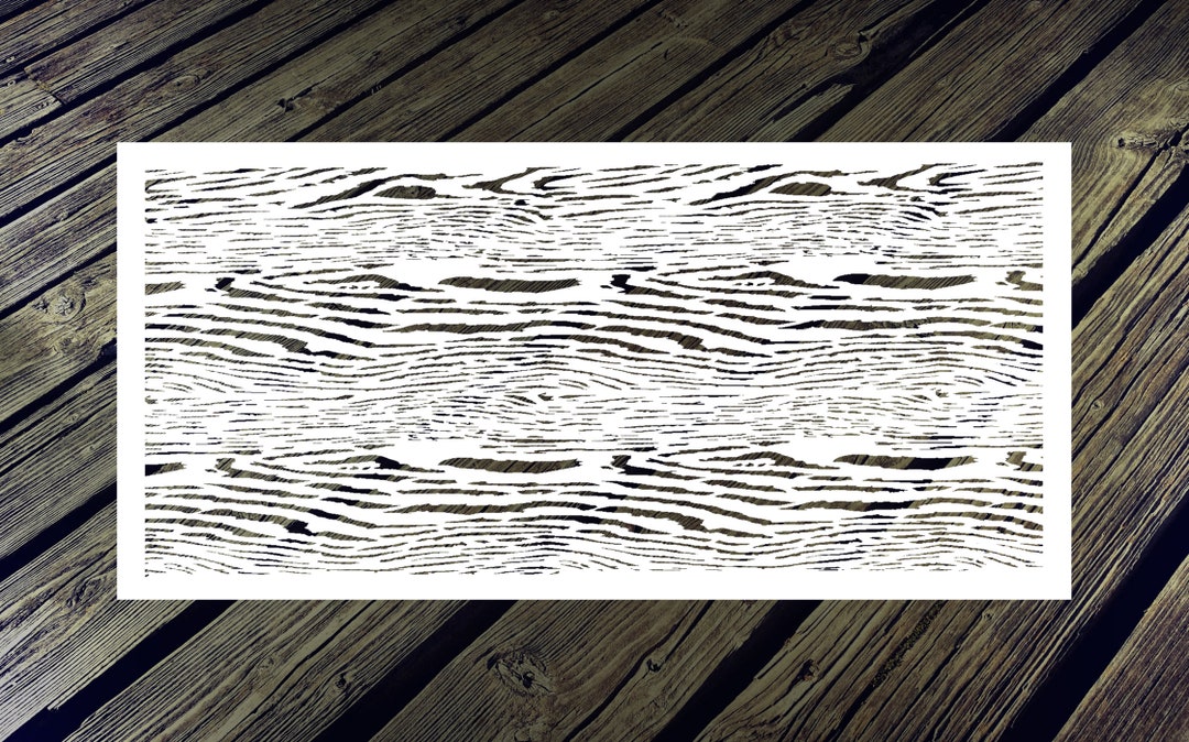 Repeatable Oak Wood Grain Reusable Stencil (many Sizes) - Etsy