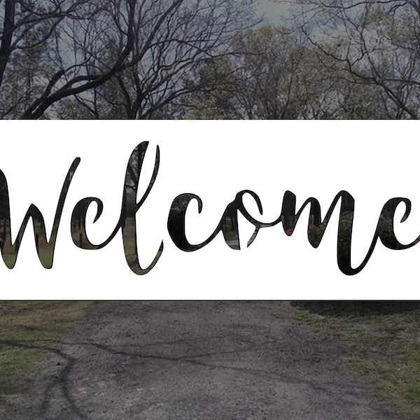 Welcome Stencil - Etsy