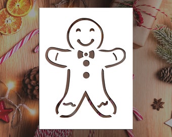 Gingerbread Stencil | Etsy