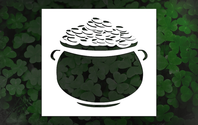 Pot O' Gold Stencil (many Sizes) - Etsy