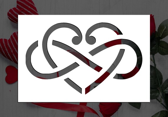 Infinity Heart Reusable Stencil many Sizes | Etsy