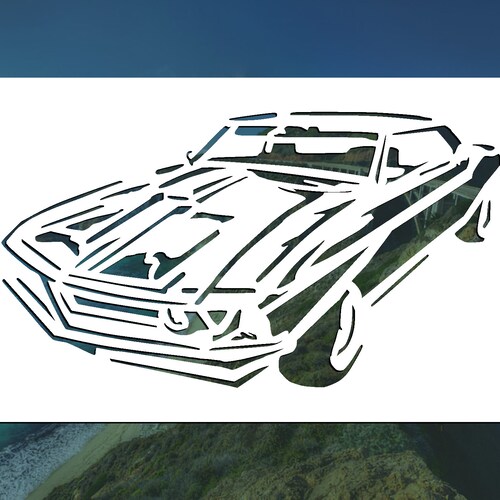 1966 Classic Sports Muscle Car Reusable Stencil many Sizes - Etsy