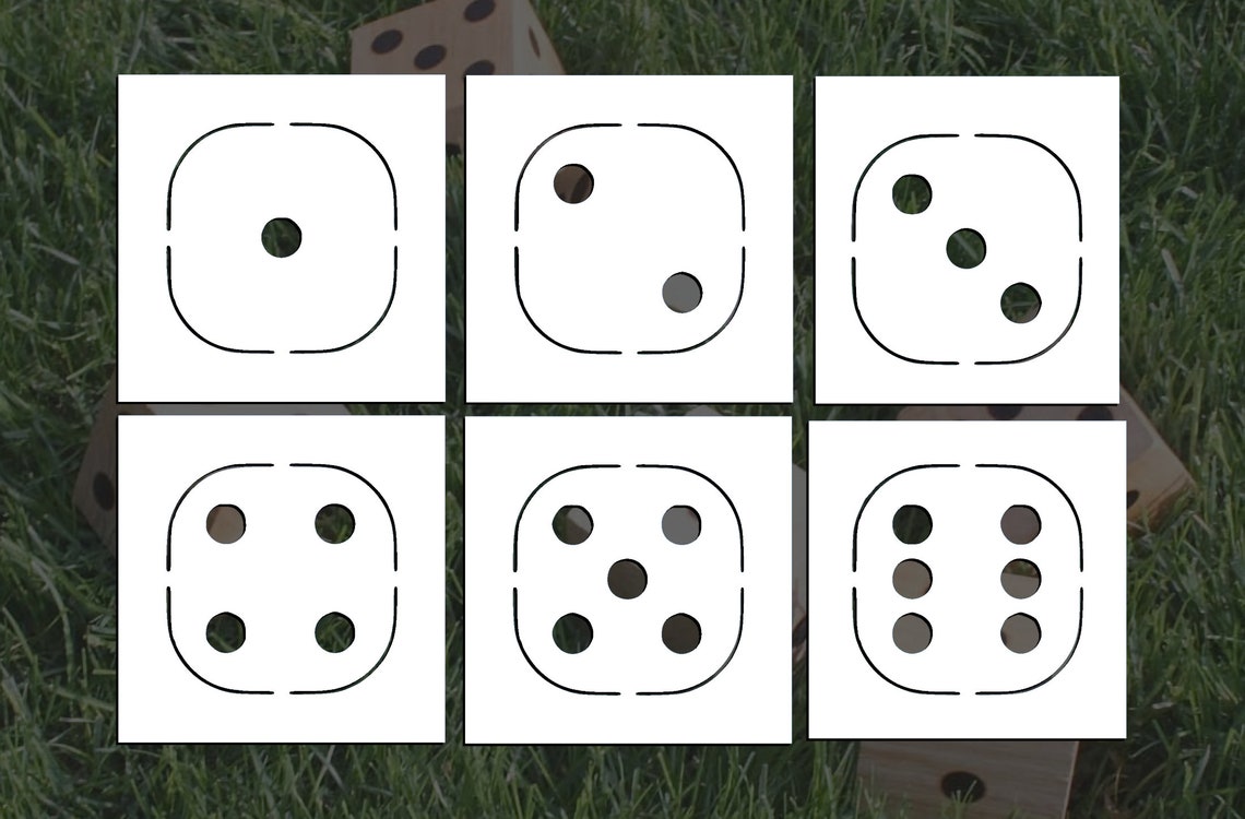 Six Sided Dice Reusable Stencils (many Sizes) - Etsy
