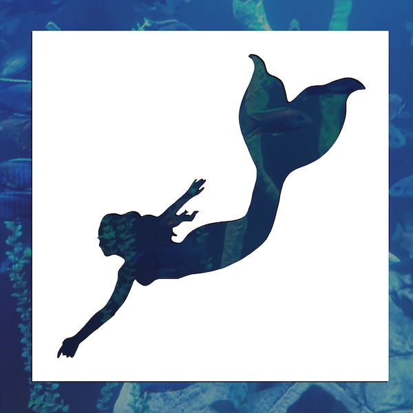 Mermaid Stencil - Etsy
