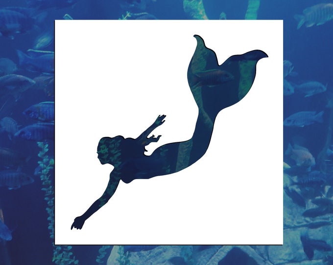 Mermaid Reusable Stencil many Sizes - Etsy