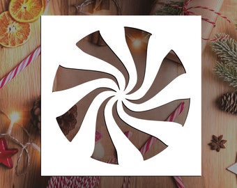 Peppermint Stencil | Etsy