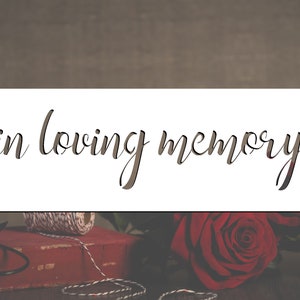 In Loving Memory Reusable Stencil many Sizes - Etsy
