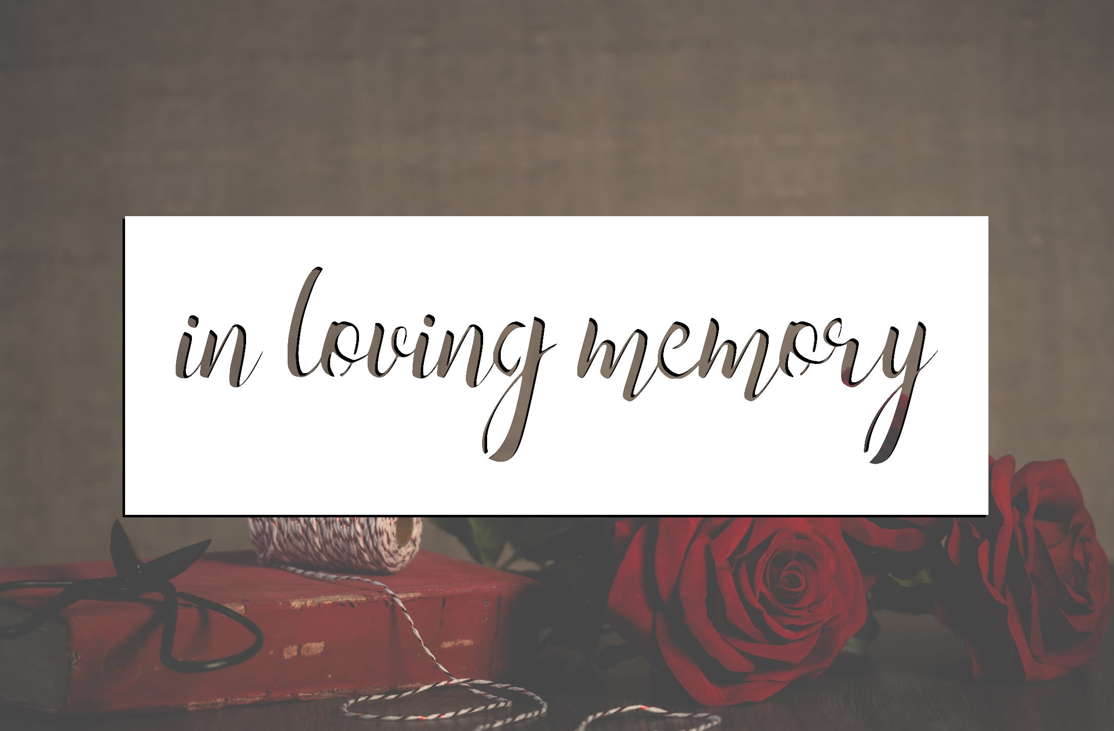 In Loving Memory Reusable Stencil many Sizes - Etsy