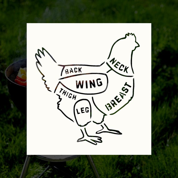 Chicken Leg Stencil Chicken Wing Outline Vector Images (over 5,600)