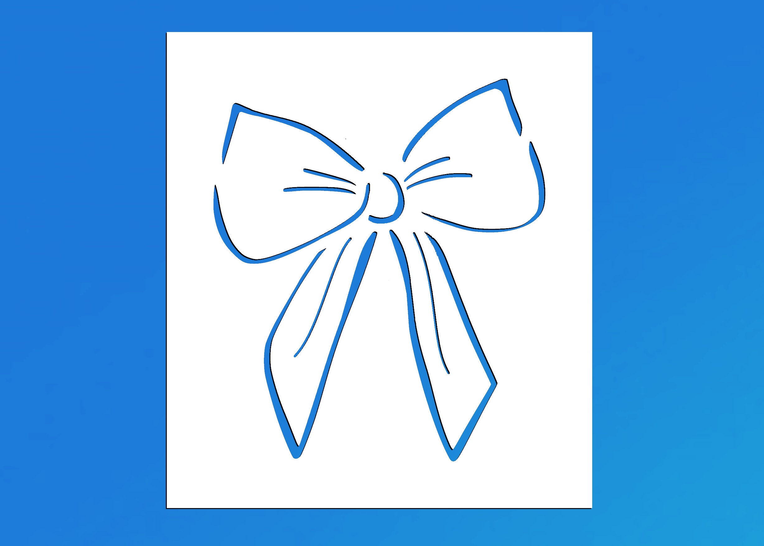 Bow Reusable Stencil (many Sizes) - Etsy