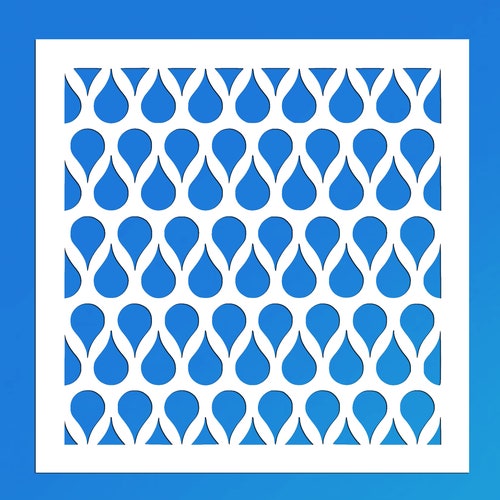 Retro Drops Reusable Stencil many Sizes - Etsy