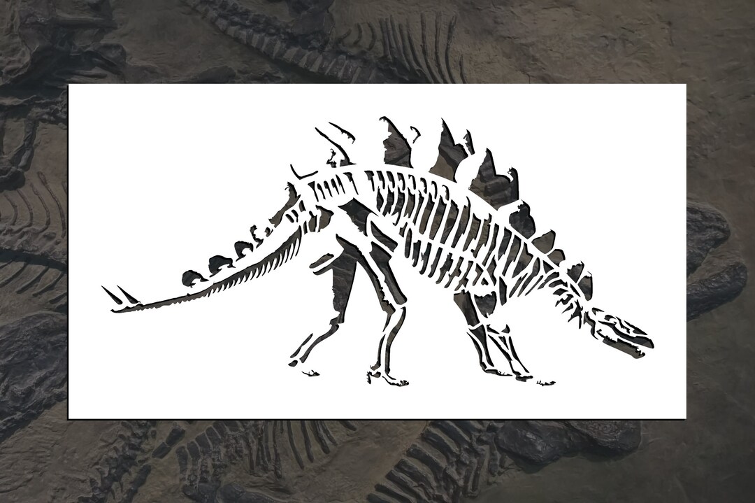 Stegosaurus Fossil Bones Reusable Stencil (many Sizes) - Etsy
