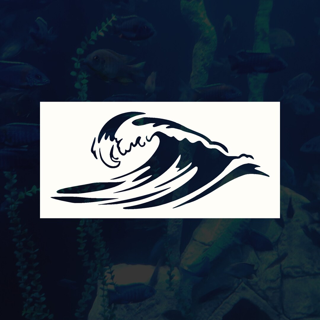 Surf Wave Reusable Stencil (many Sizes) - Etsy