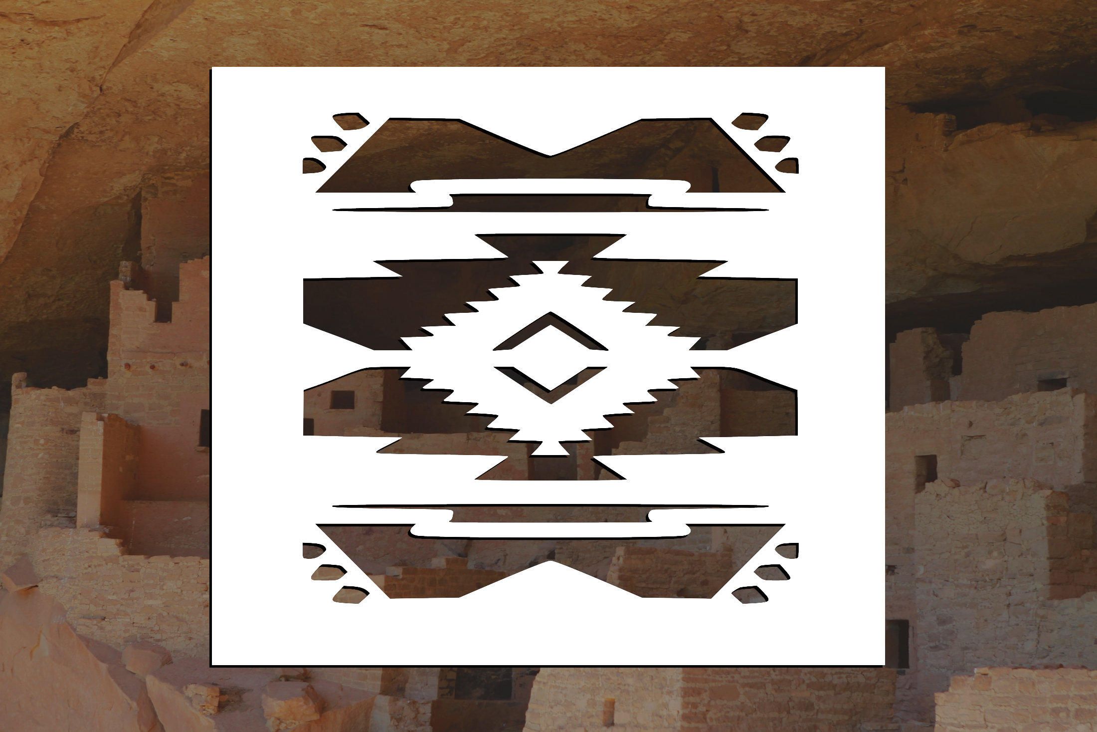 Native Inspired Geometric Reusable Stencil many Sizes - Etsy