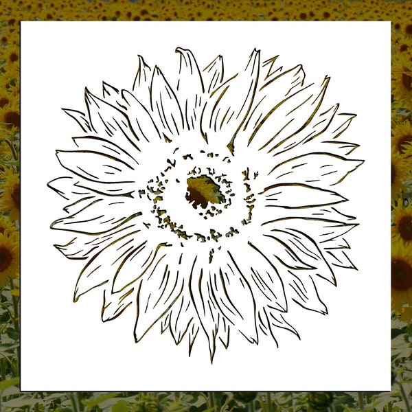 Giant Sunflower Stencil - Etsy