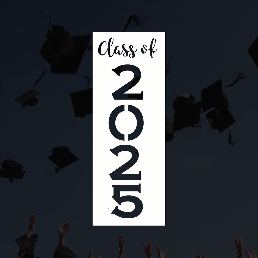 Vertical Class of 2024 Reusable Stencil (many Sizes) - Etsy