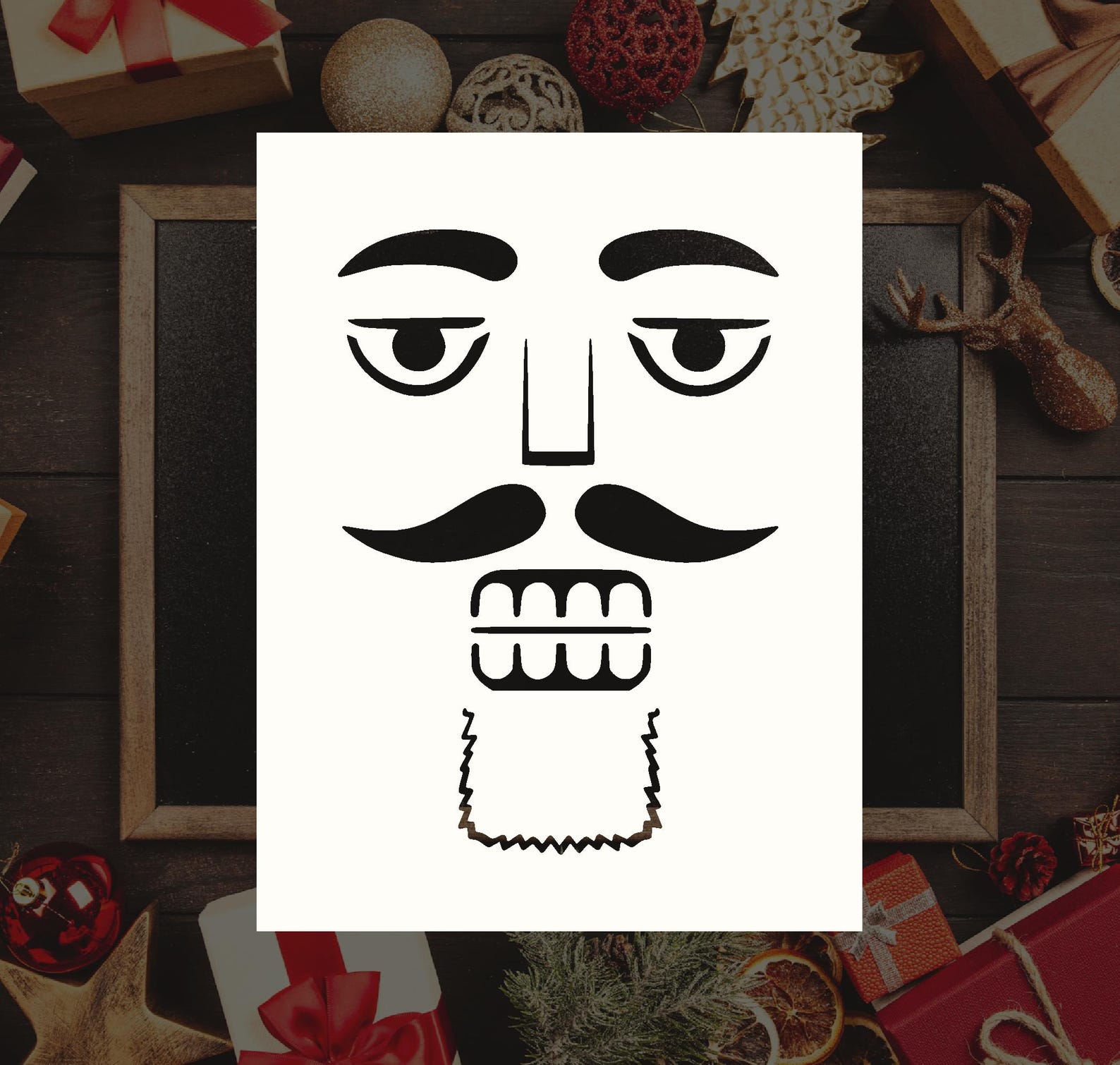 Nutcracker Face With Teeth and Beard Reusable Stencil (many Sizes) - Etsy