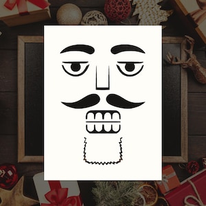 Nutcracker Face With Teeth and Beard Reusable Stencil (many Sizes) - Etsy