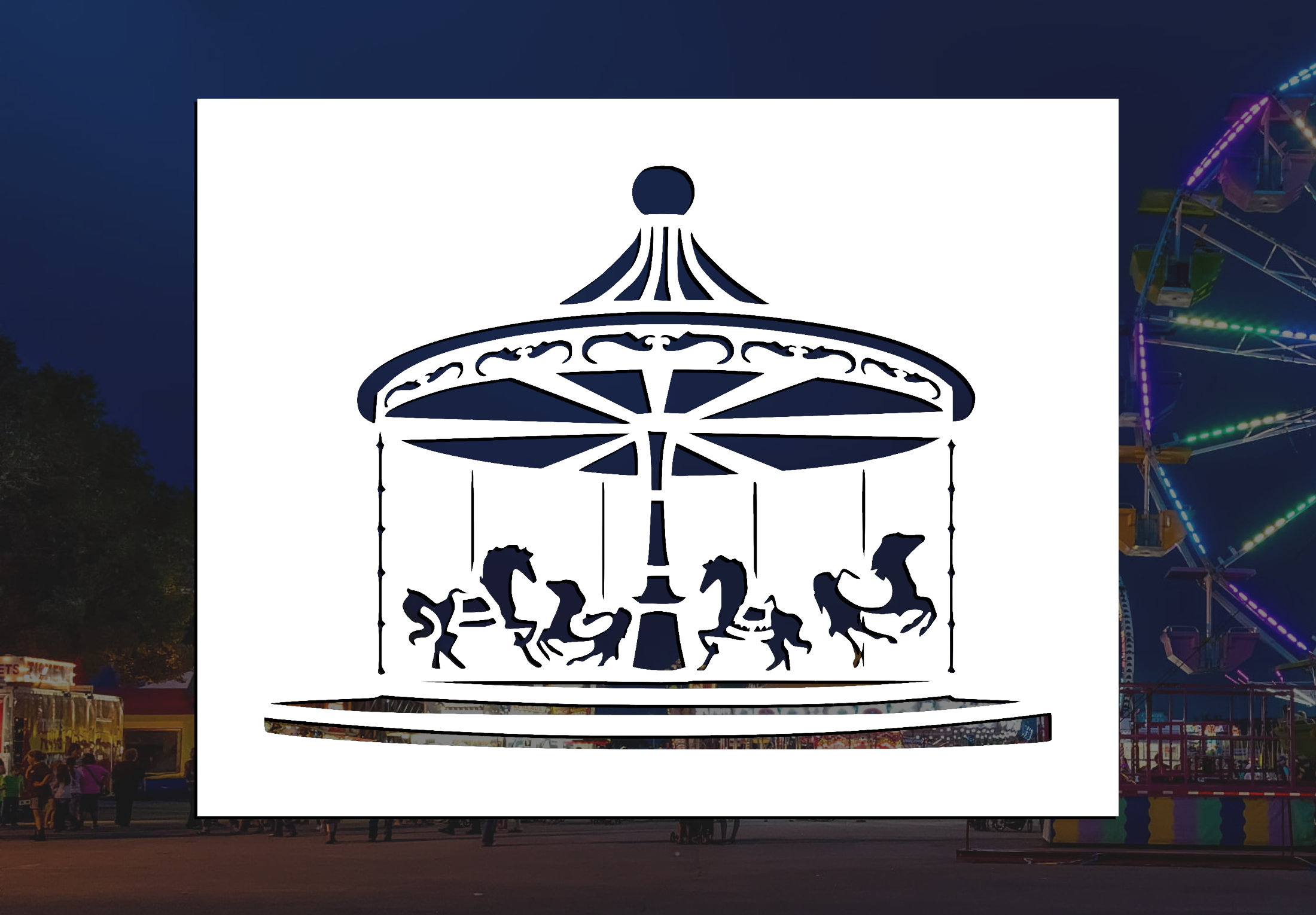 Carnival Fair Merry-go-round Carousel Reusable Stencil (many Sizes) - Etsy
