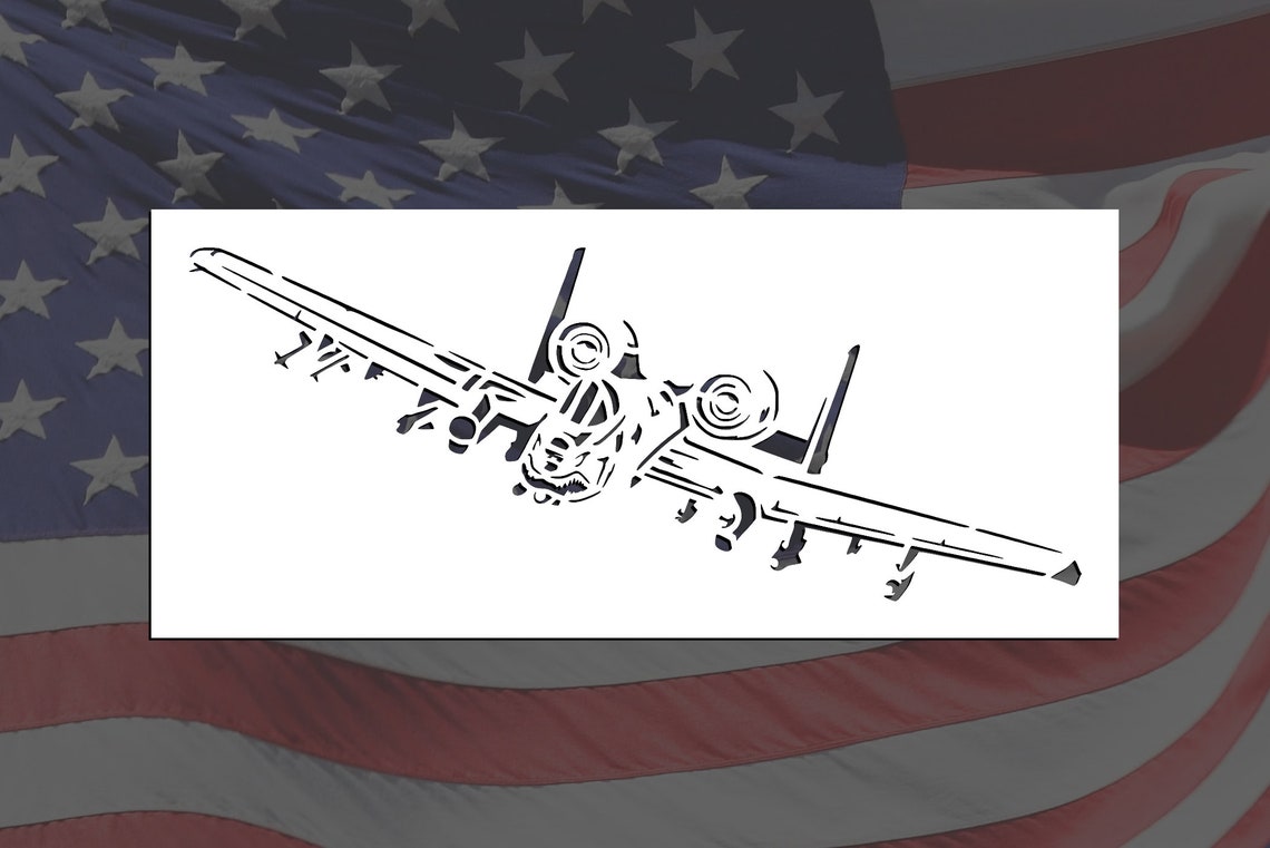 Air Force warthog Jet Reusable Stencil many Sizes - Etsy