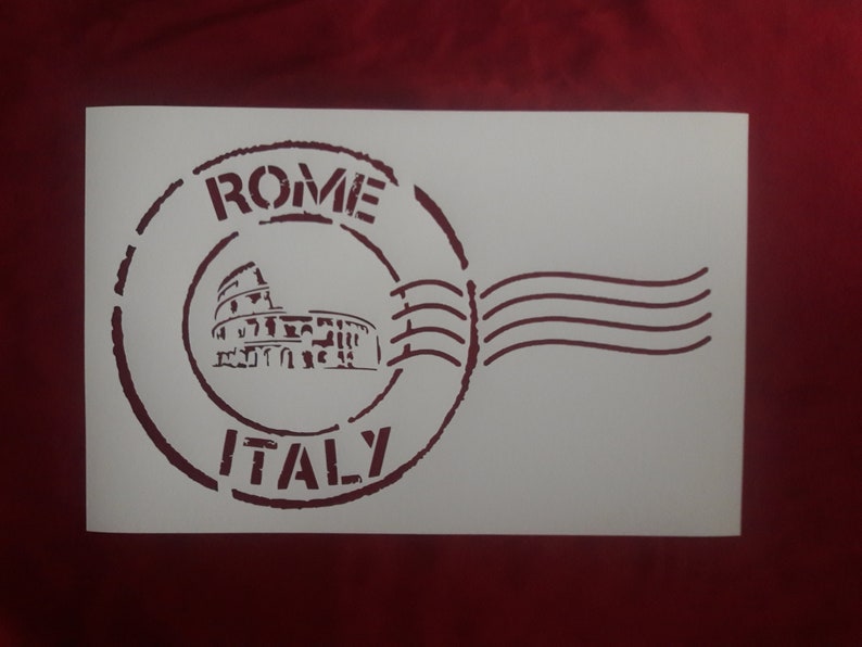 Rome Italy Colosseum Vintage Stamp Reusable Stencil Many | Etsy