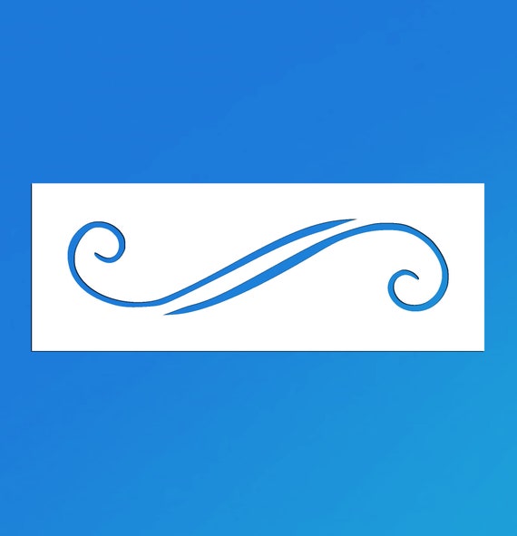 Swirl Reusable Stencil Many Sizes | Etsy