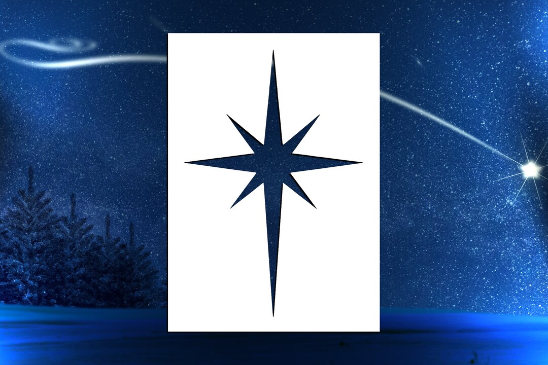 Star of Bethlehem Reusable Stencil (many Sizes) - Etsy