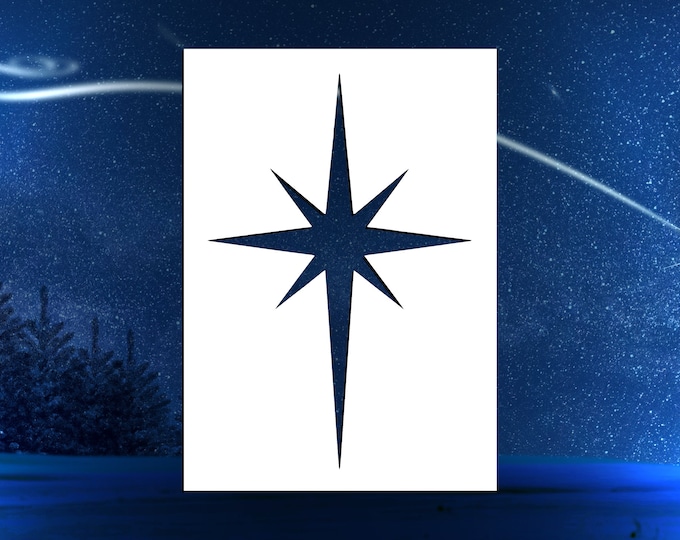 Star of Bethlehem Reusable Stencil many Sizes - Etsy
