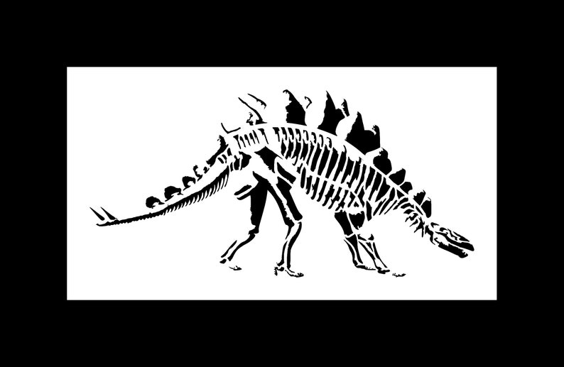 Stegosaurus Fossil Bones Reusable Stencil Many Sizes | Etsy