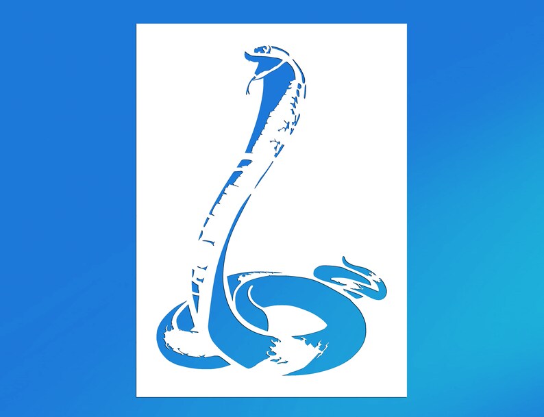 Cobra Snake Reusable Stencil Many Sizes | Etsy