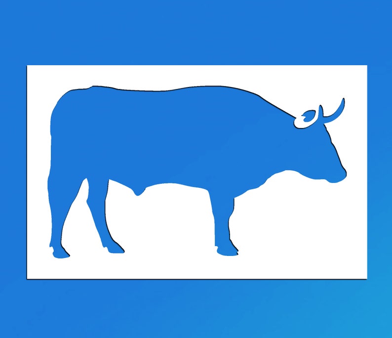 Bull Reusable Stencil Many Sizes | Etsy