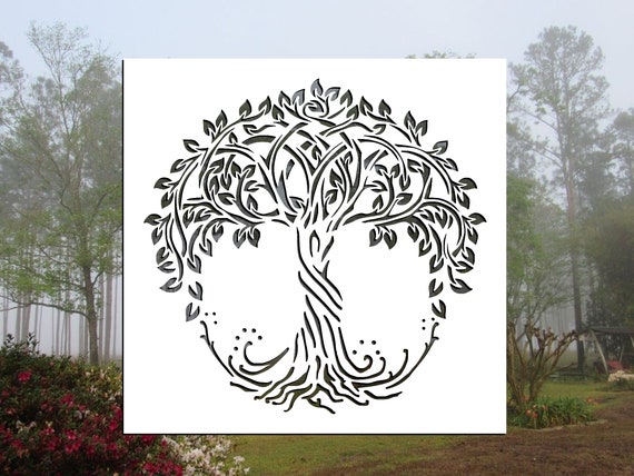 Tree of Life Reusable Stencil many Sizes - Etsy