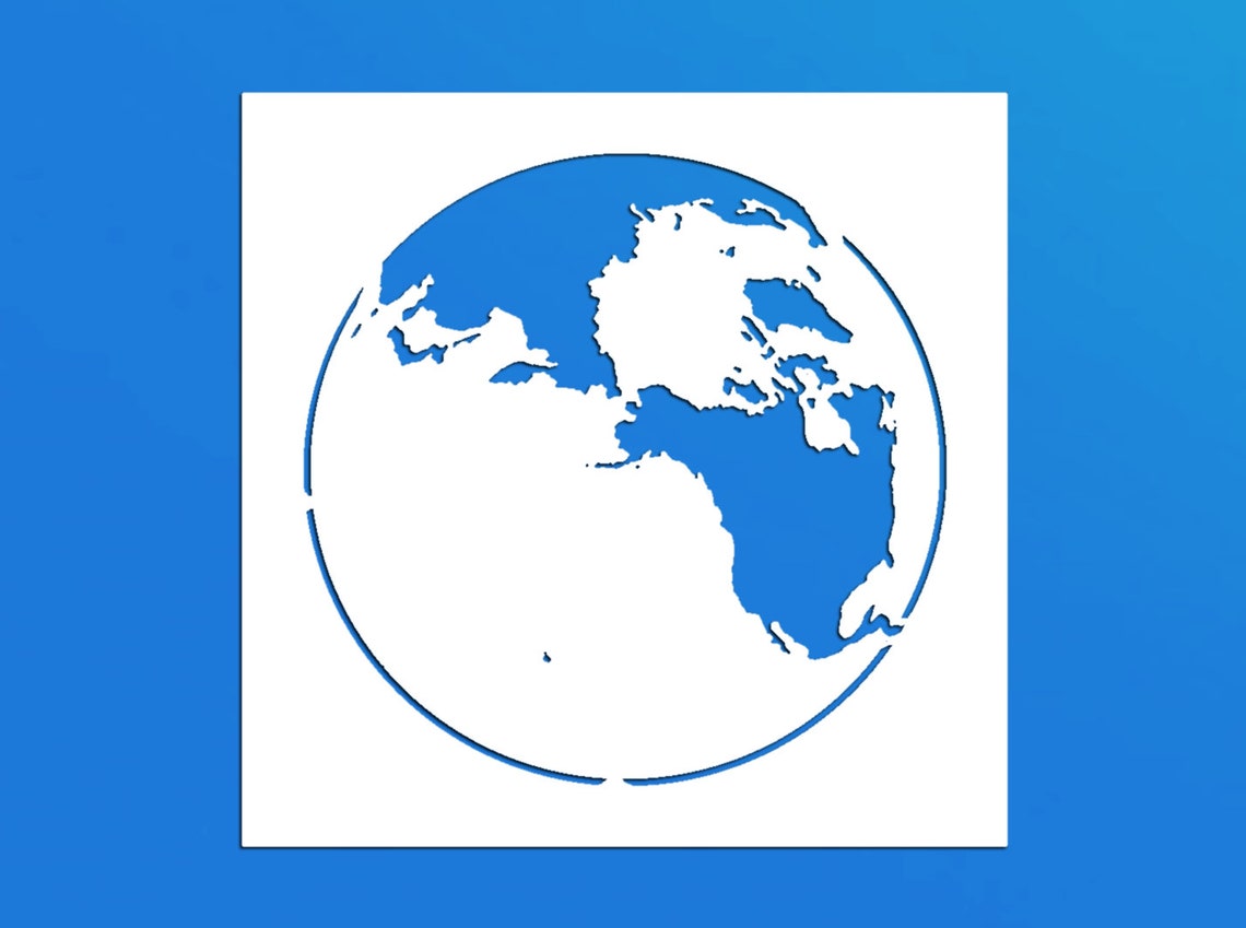 Planet Earth Reusable Stencil (many Sizes) - Etsy