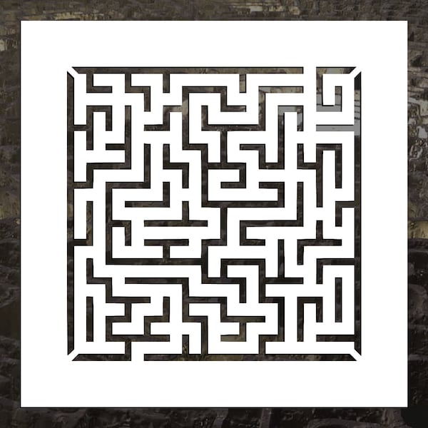 Labyrinth Stencil - Etsy