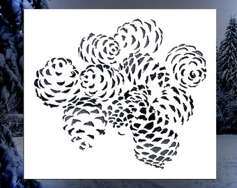 Pine Cones Stencil - Etsy
