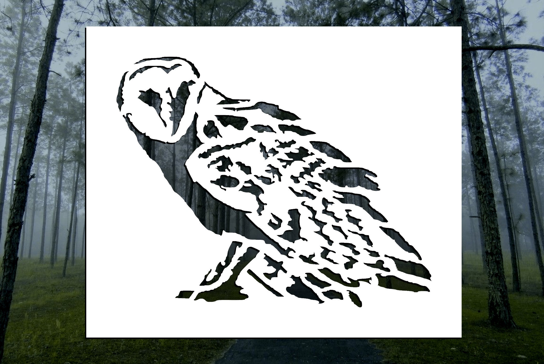 Barn Owl Reusable Stencil many Sizes - Etsy