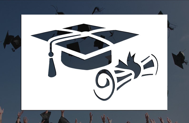 Graduation Cap & Diploma Reusable Stencil many Sizes - Etsy