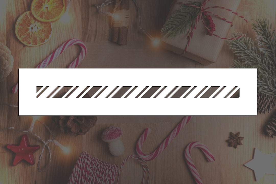 Peppermint Stripes Border Reusable Stencil (many Sizes) - Etsy