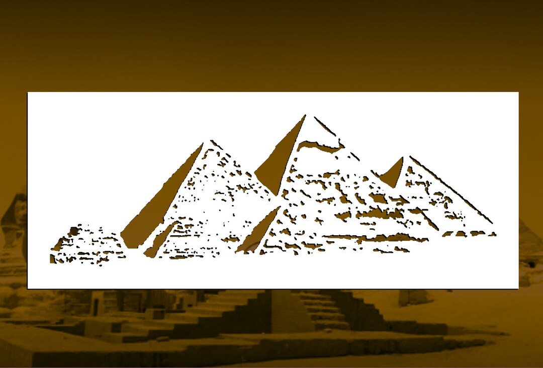 Giza Plateau Pyramids Reusable Stencil (many Sizes) - Etsy