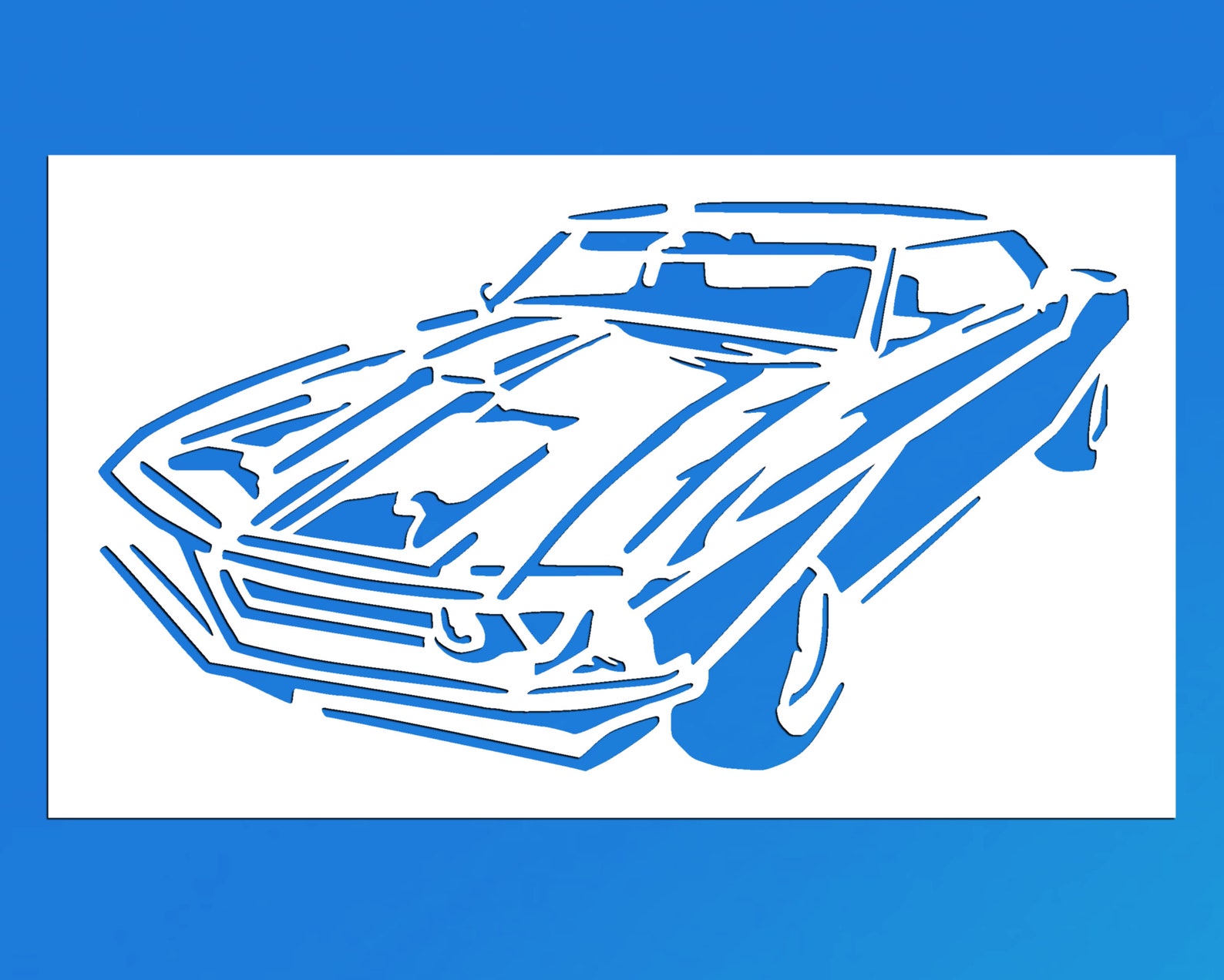 Classic Muscle Car Reusable Stencil Many Sizes | Etsy
