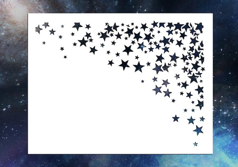 Stars Corner Reusable Stencil many Sizes - Etsy