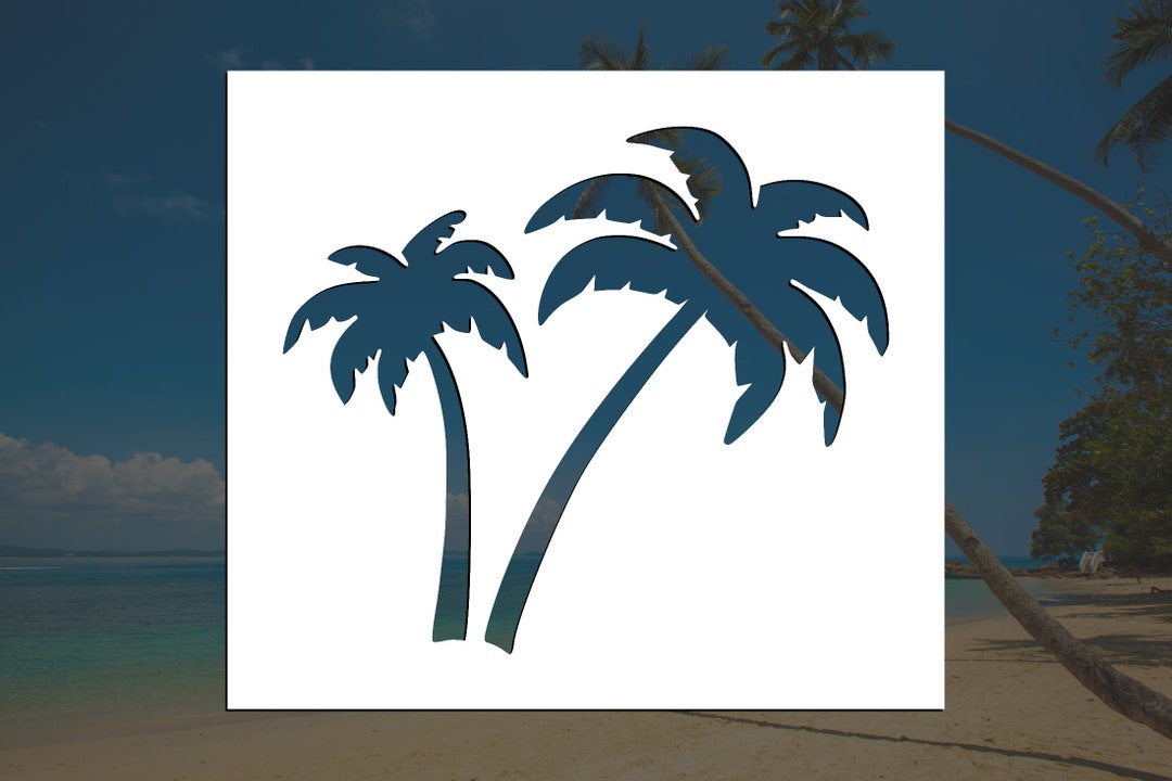 Palm Trees Reusable Stencil (many Sizes) - Etsy