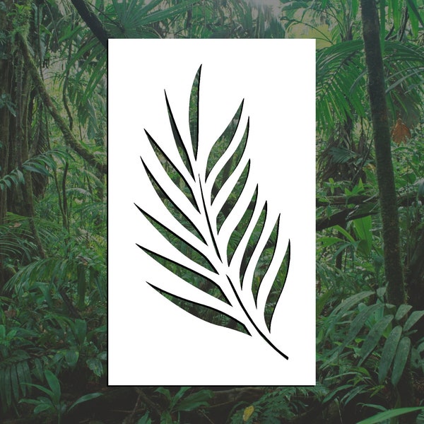 Palm Leaf Stencil - Etsy