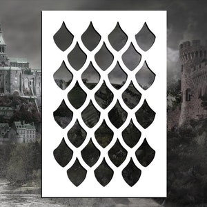 Weathered Dragonscale Reusable Stencil many Sizes - Etsy