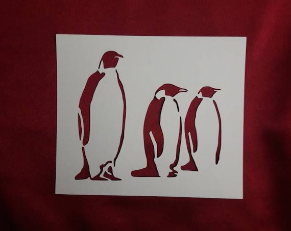 Emperor Penguins Reusable Stencil Many Sizes | Etsy