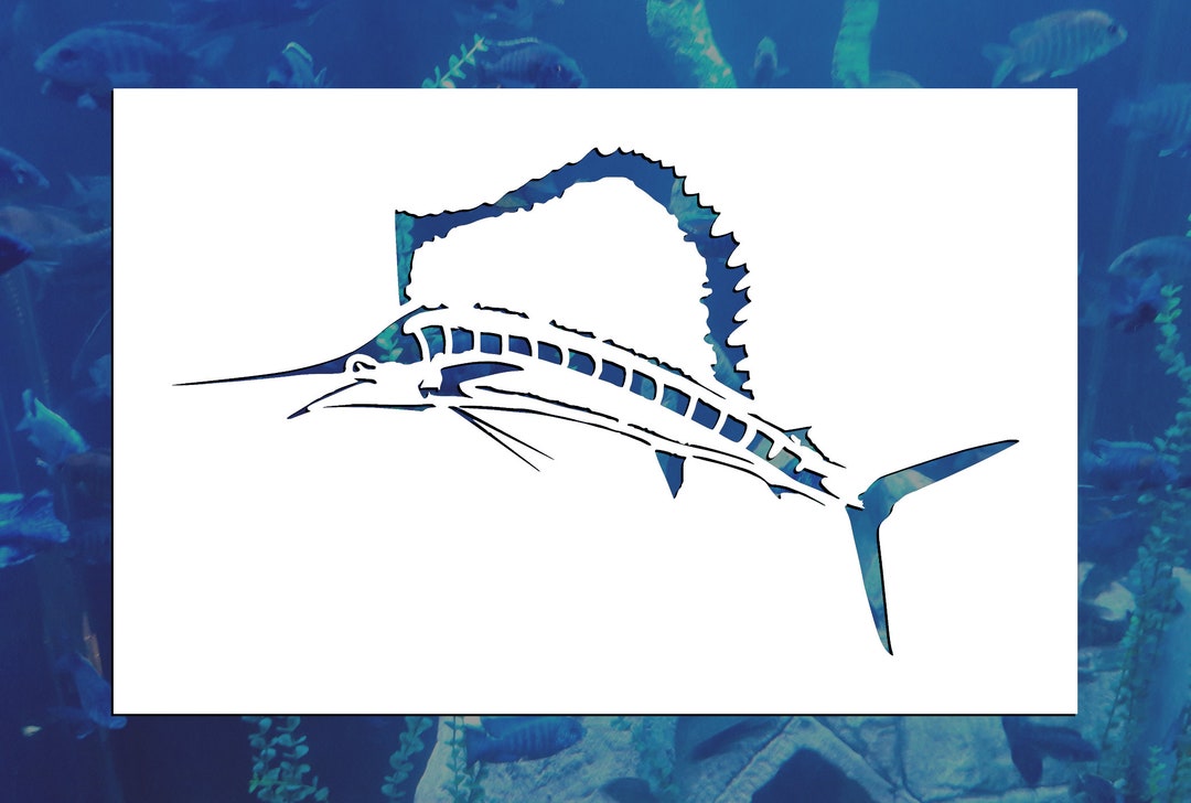 Sailfish Reusable Stencil (many Sizes) - Etsy